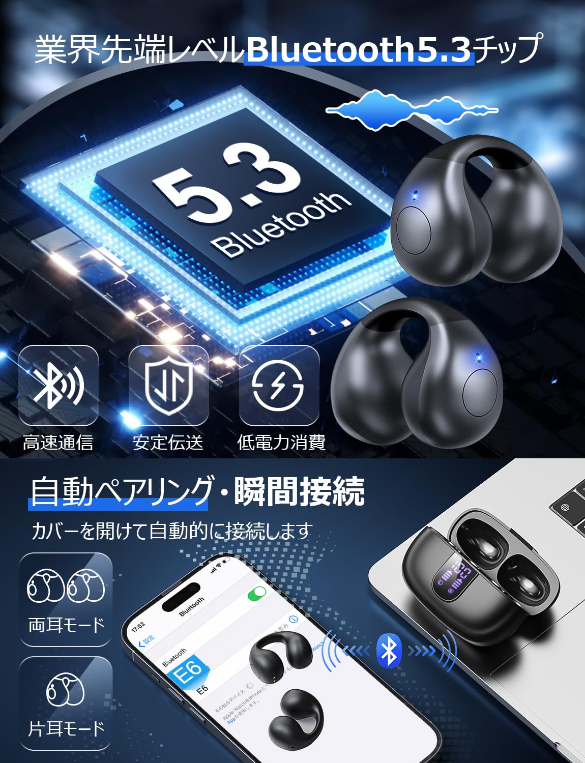Mua Wireless Earphones, Bluetooth Earphones, Ear Cuff, Earphones, Air ...