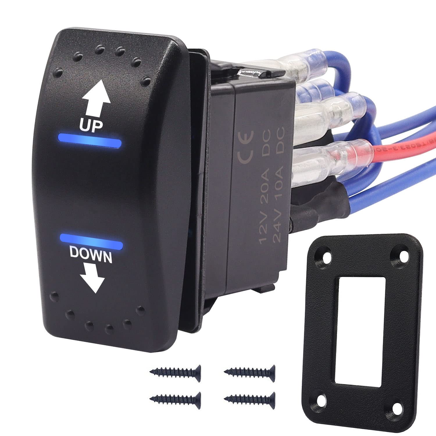 Mua 20A 12V Polarity Reversing Momentary Rocker Switch DC Motor Control ...