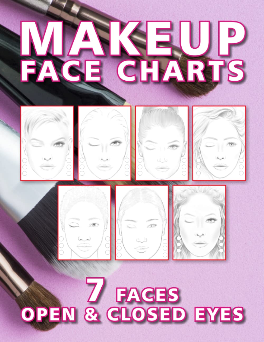 Mua MAKEUP FACE CHARTS: 7 Different Faces with Open and Closed Eyes ...