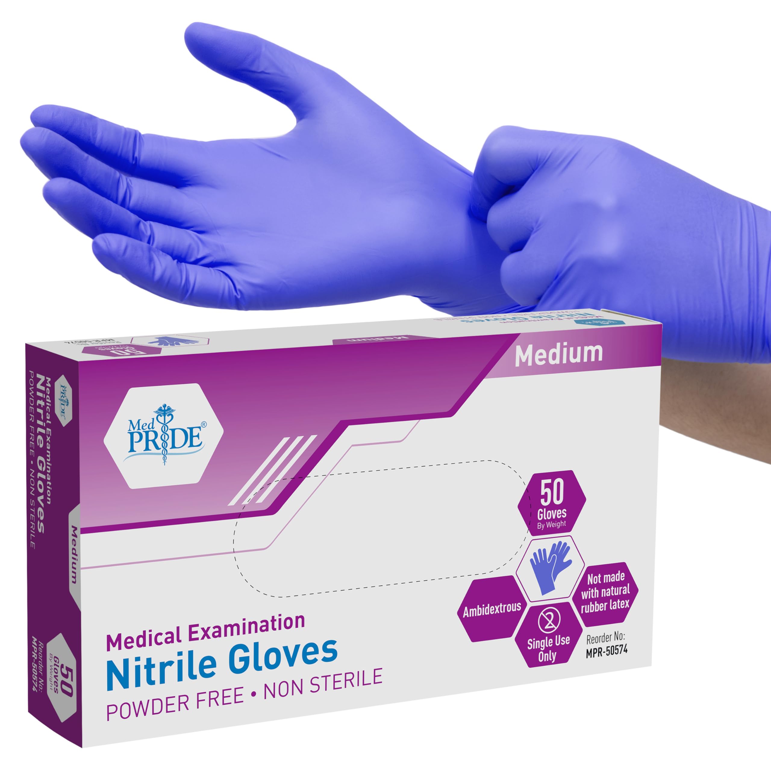 Mua MED PRIDE Nitrile Medical Exam Gloves - Disposable Powder & Latex ...