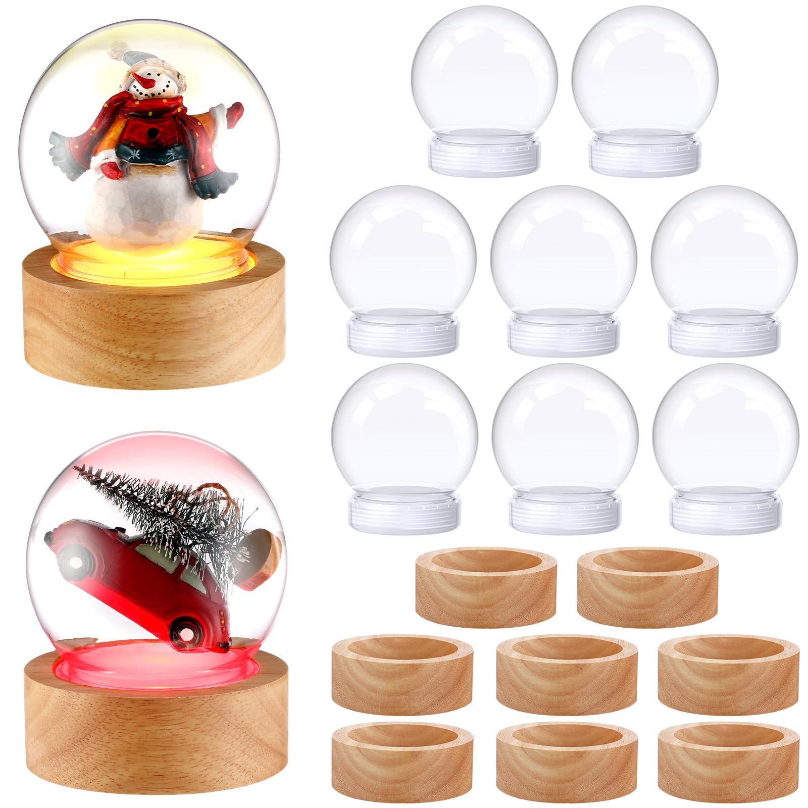 Mua Irenare 20 Pcs 3.9 Inch DIY Snow Globes Set Make Your Own Snow ...
