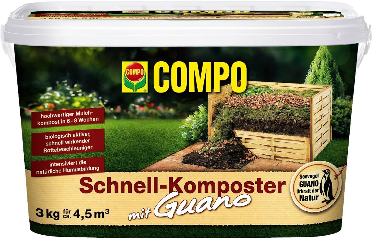 Compo 3261094 Quick Composter with Guano 3 kg, Multi-Colour, 28x18x13 cm – BigaMart