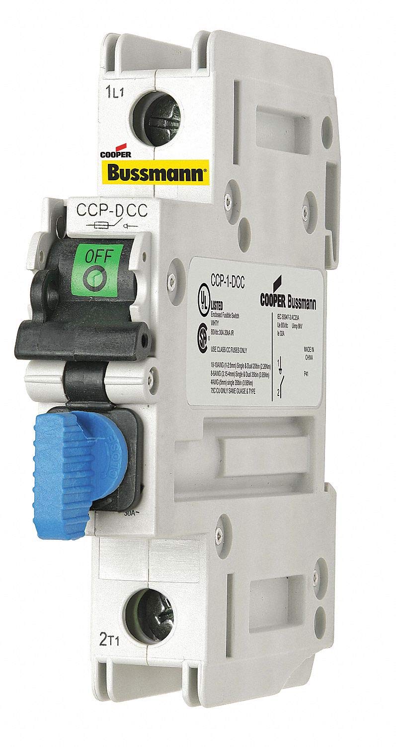 Cooper Bussmann CCP-1-DCC Class CC DC Fuse, Compact Circuit Protector ...