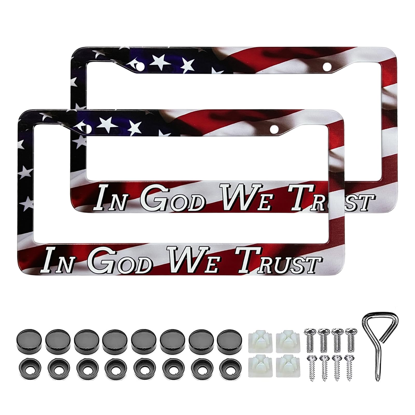LIN KANG in God We Trust Christian License Plate Frames - 2 Pack ...