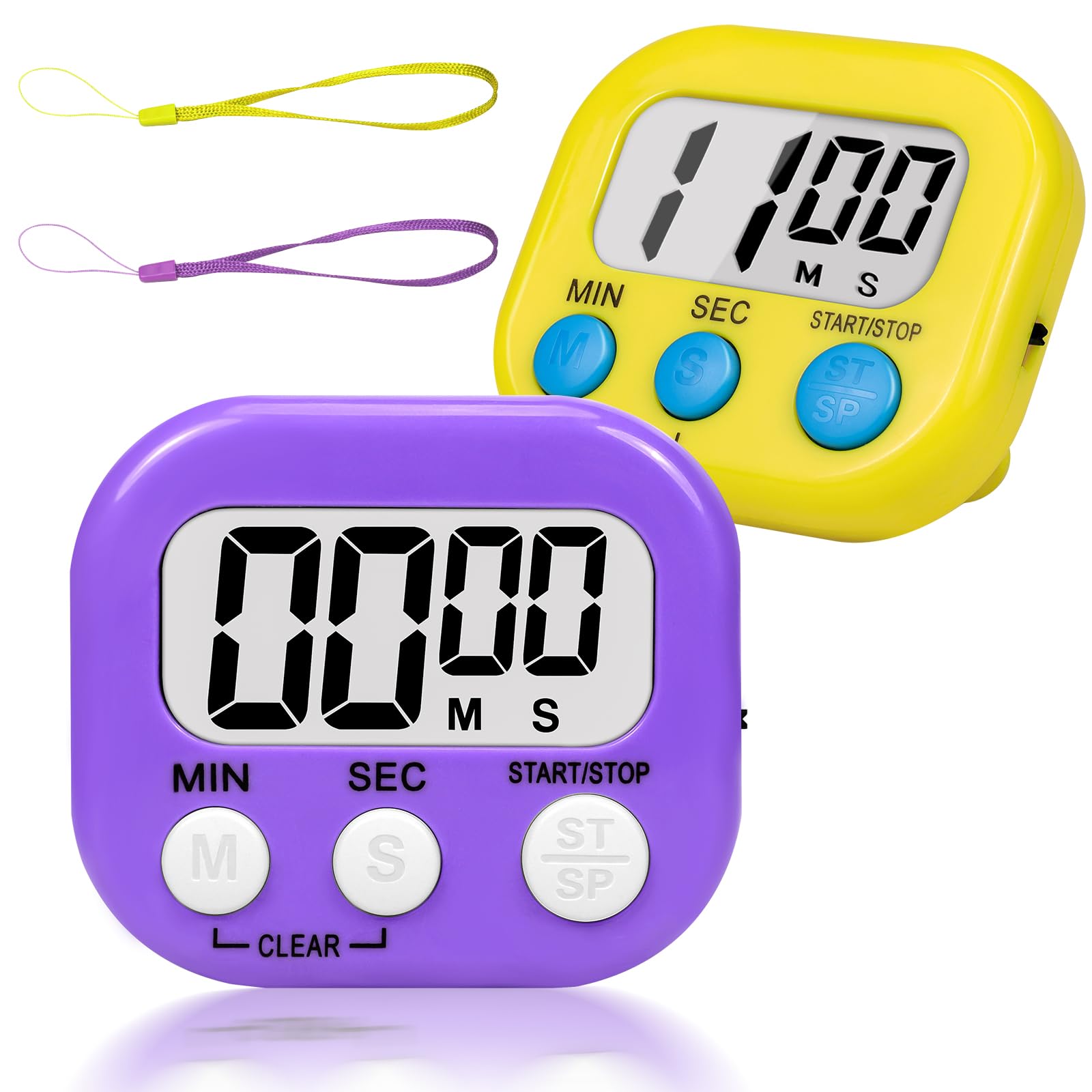 ZILLEEN Classroom Timer for Kids Teachers 2 Pack Digital Timers, Purple ...