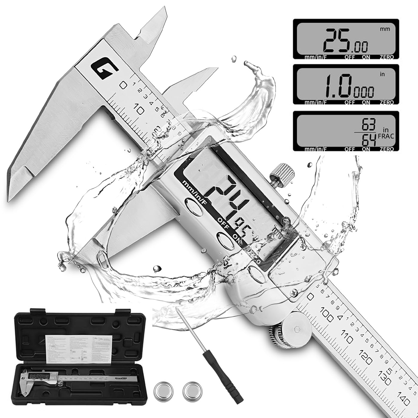 Mua Digital Caliper Measuring Tool,6 Inches Electronic Digital Vernier ...