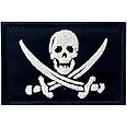 Amazon.com: Pirate Flag Military Morale Fastener Hook & Loop Patch ...