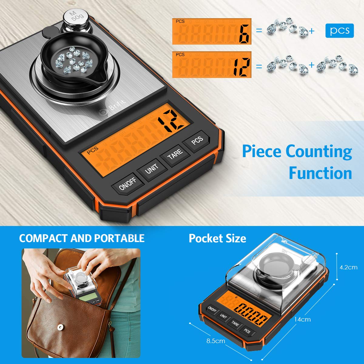 Mua AMIR Digital Milligram Scale, 50g Portable Mini Scale, 0.001g ...