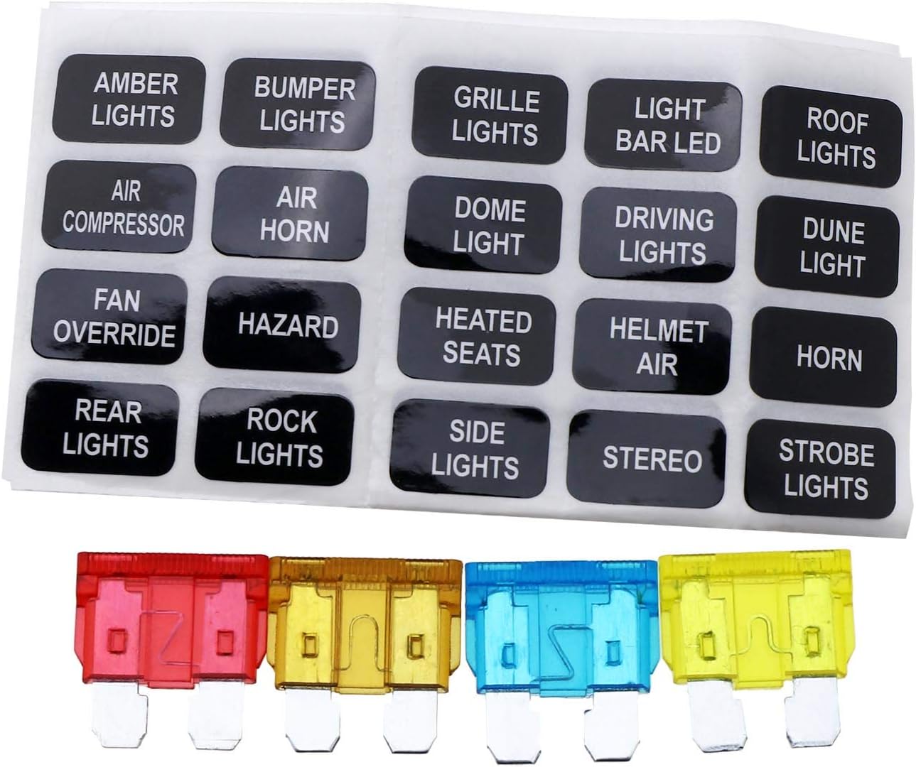 12 Way Blade Fuses Holder Block, DC 32V Fuse Box Kit with Protection ...