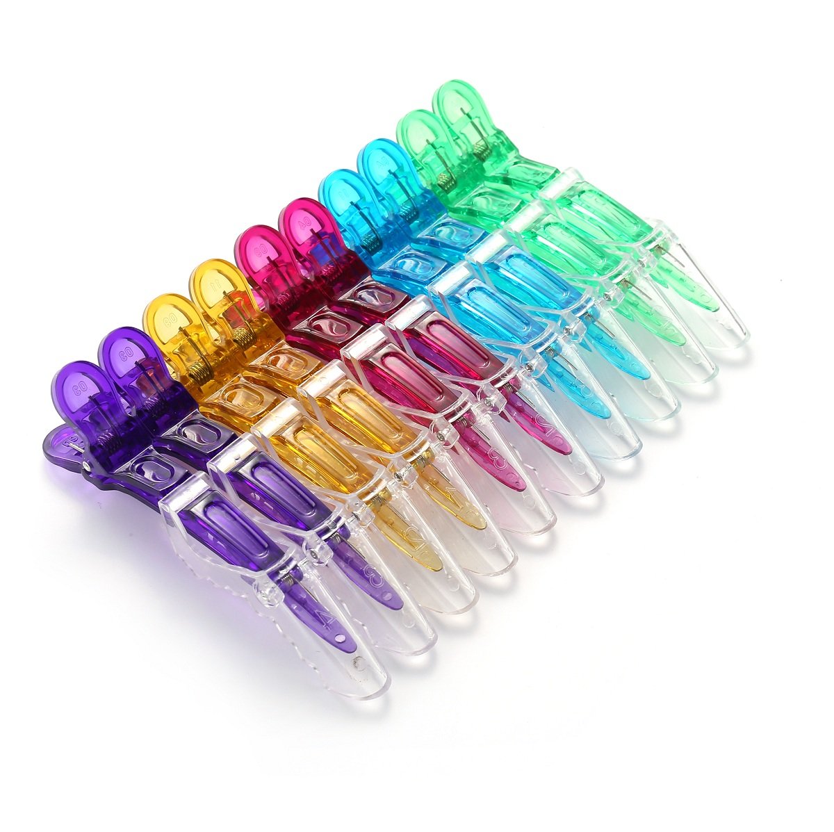 Amazon.com : 10pcs/set Multicolor Croc Clips Transparent Plastic ...