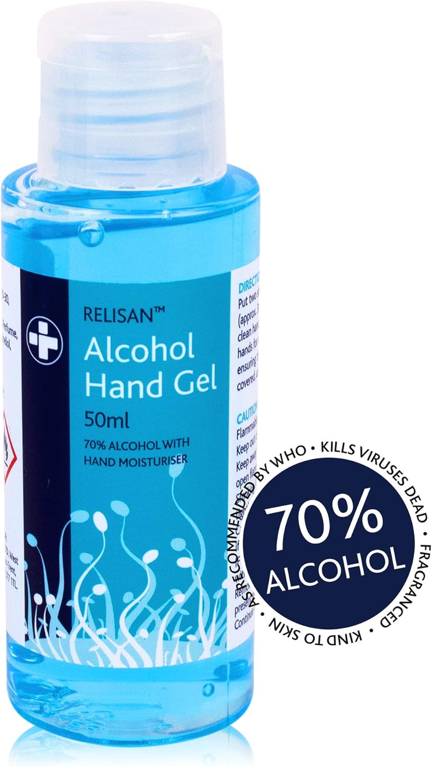 Reliance Medical Relisan Alcohol Hand Sanitiser Gel Bottle 50ml – 70% ...