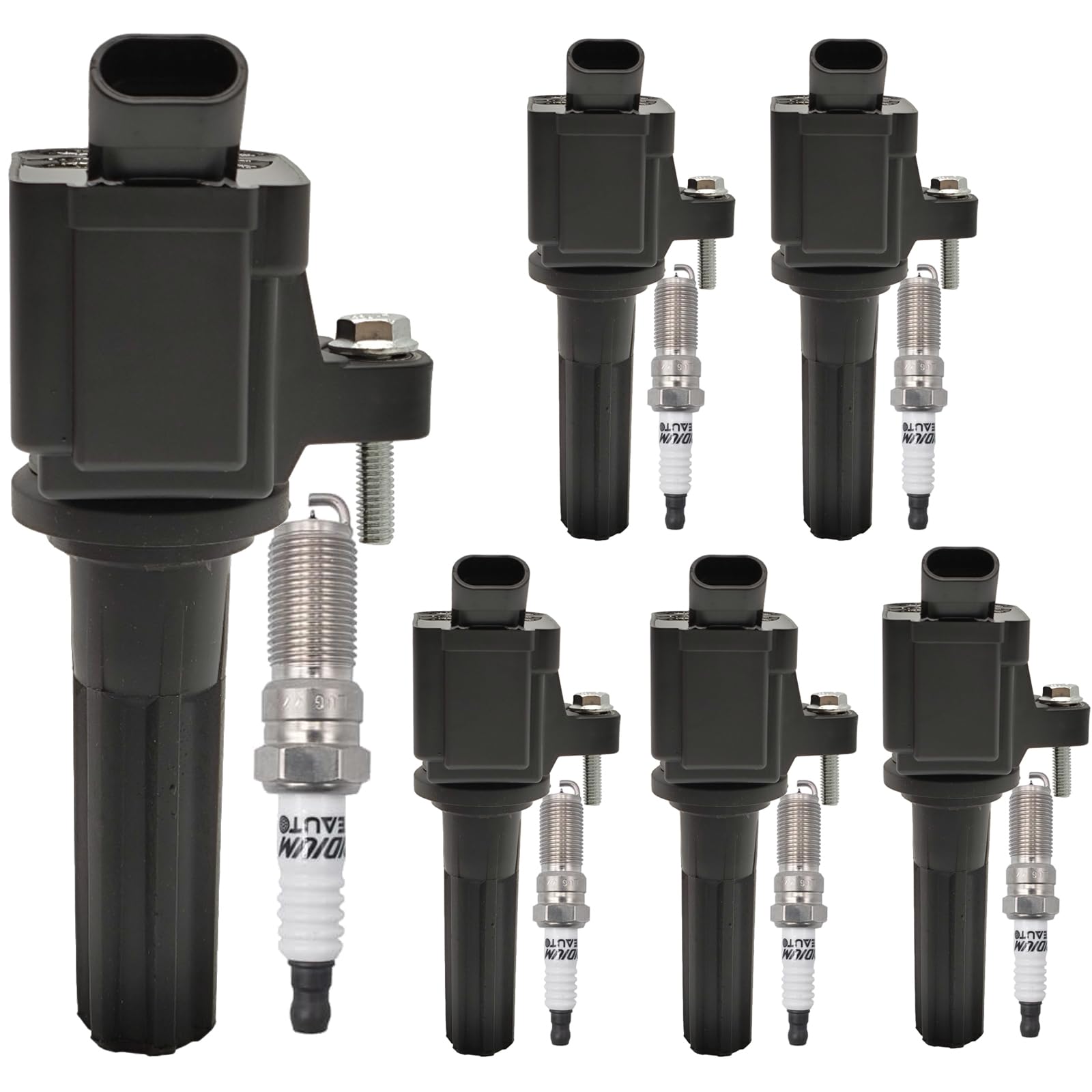 UF497 Ignition Coil Packs 12612369 with Iridium Spark Plugs 5019 Set of 6PCS Fit for GMC Envoy ...