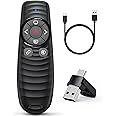 Amazon.com: Presentation Clicker Wireless, 2-in-1 USB/Type C Rechargeable Presenter Remote ...