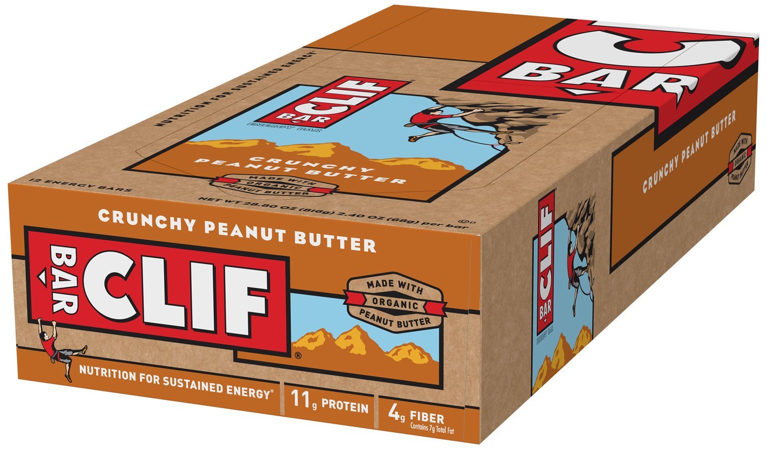 Amazon.com: Clif Bars Cliff Bar Organic Blueberry Crisp, Blueberry ...