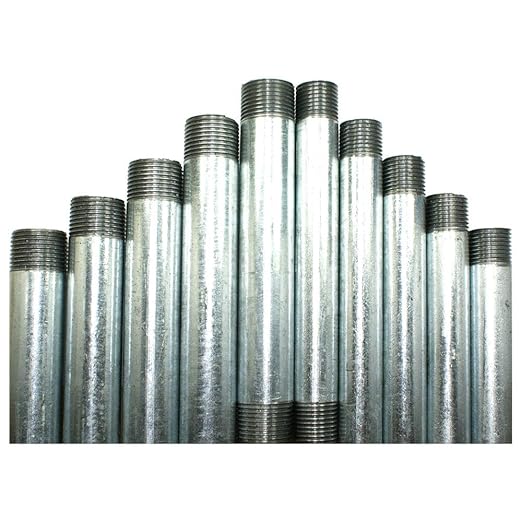 200mm Long M20 Galvanised Conduit Tube (230mm end to end) | Pre Cut and ...