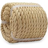 Amazon.com: BONSINY Natural White Rope 1/2 inch x 100 feet Nautical ...