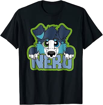 Amazon.com: Wolf Nerd Furry tshirt Furries Tail Ears Cosplay Shirt ...