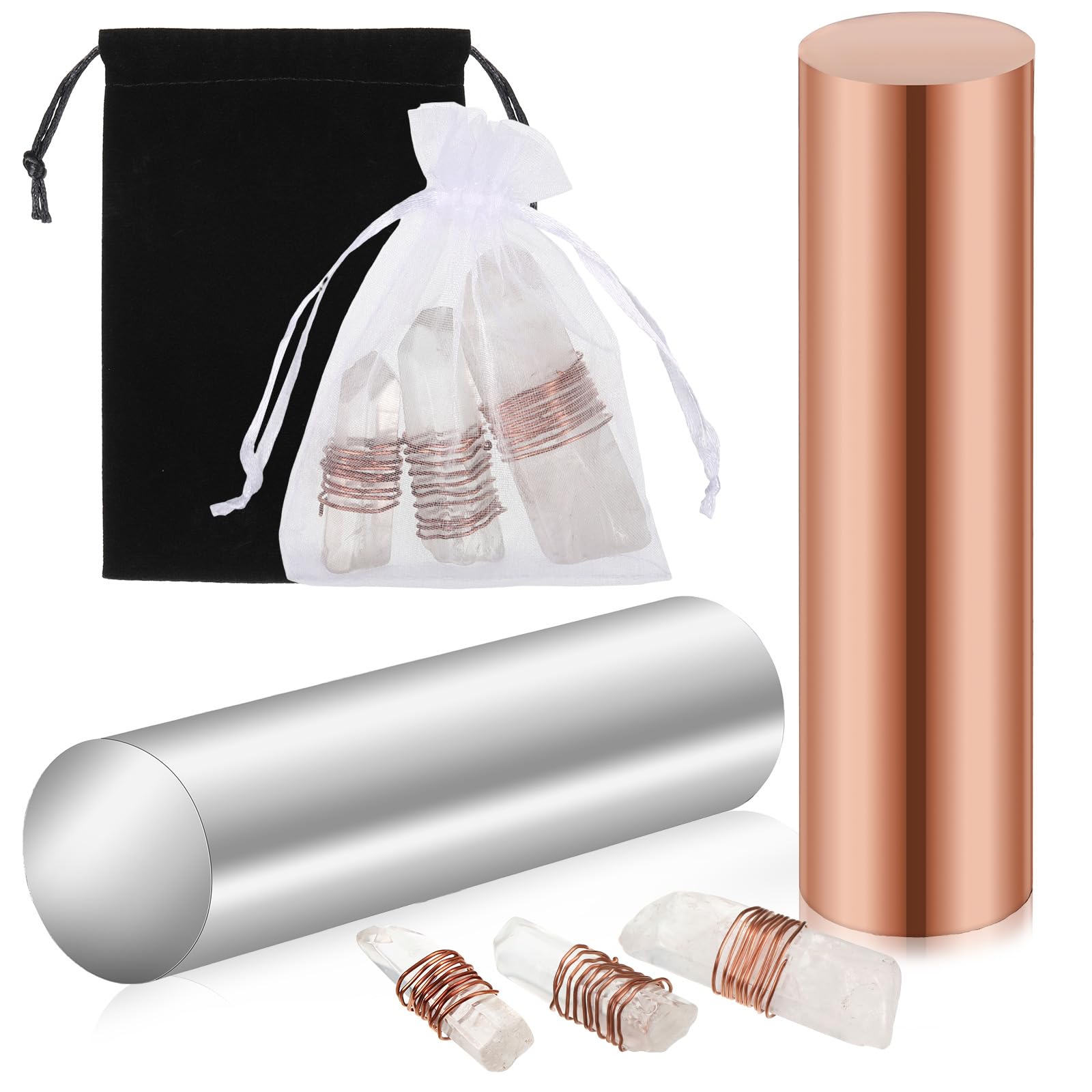 Zonon Pure Copper Zinc Rods Set Pharaoh Rod Egyptian Tuning Calibration ...