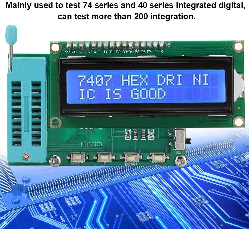 IC Tester 74 40 45 Series lC Logic Gate Tester Digital Meter TES200 ...