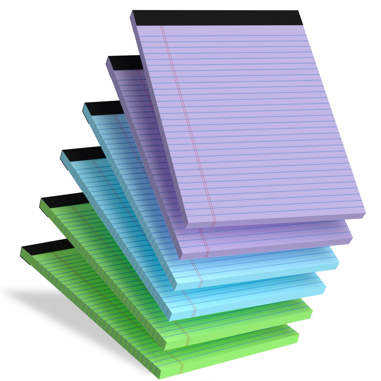 Legal Pads 8.5 x 11 In, Colored Legal Pads, 6 Pack Note Pads 8.5 x 11 ...