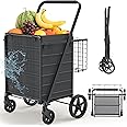 Amazon.com: Shopping Carts for Groceries, Encrypted Bottom Grocery Cart ...
