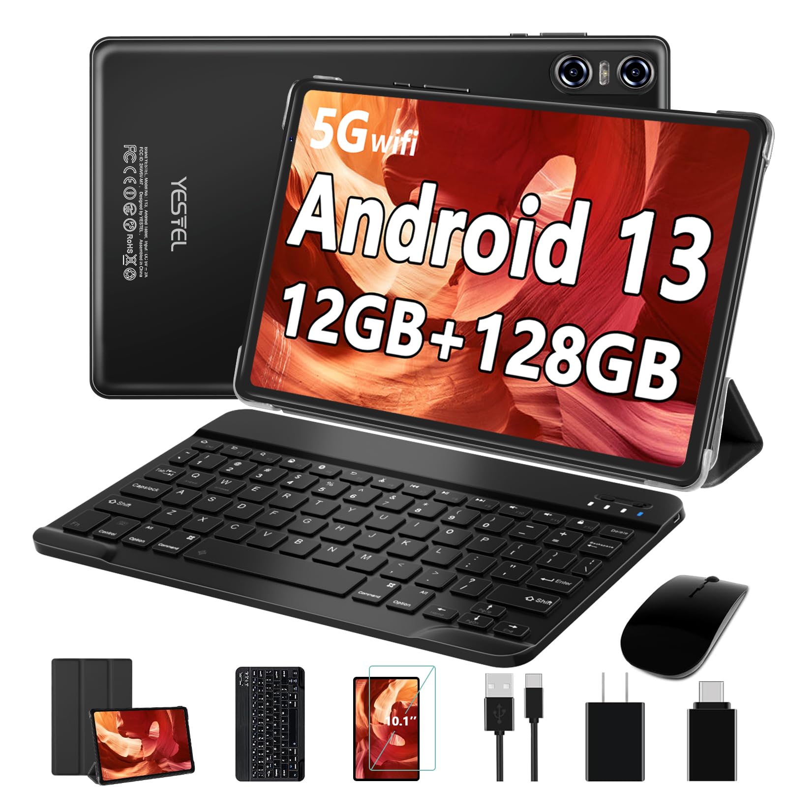 Mua YESTEL 2024 Newest Android 13 Tablet 10 inch Tablet with 12GB RAM ...