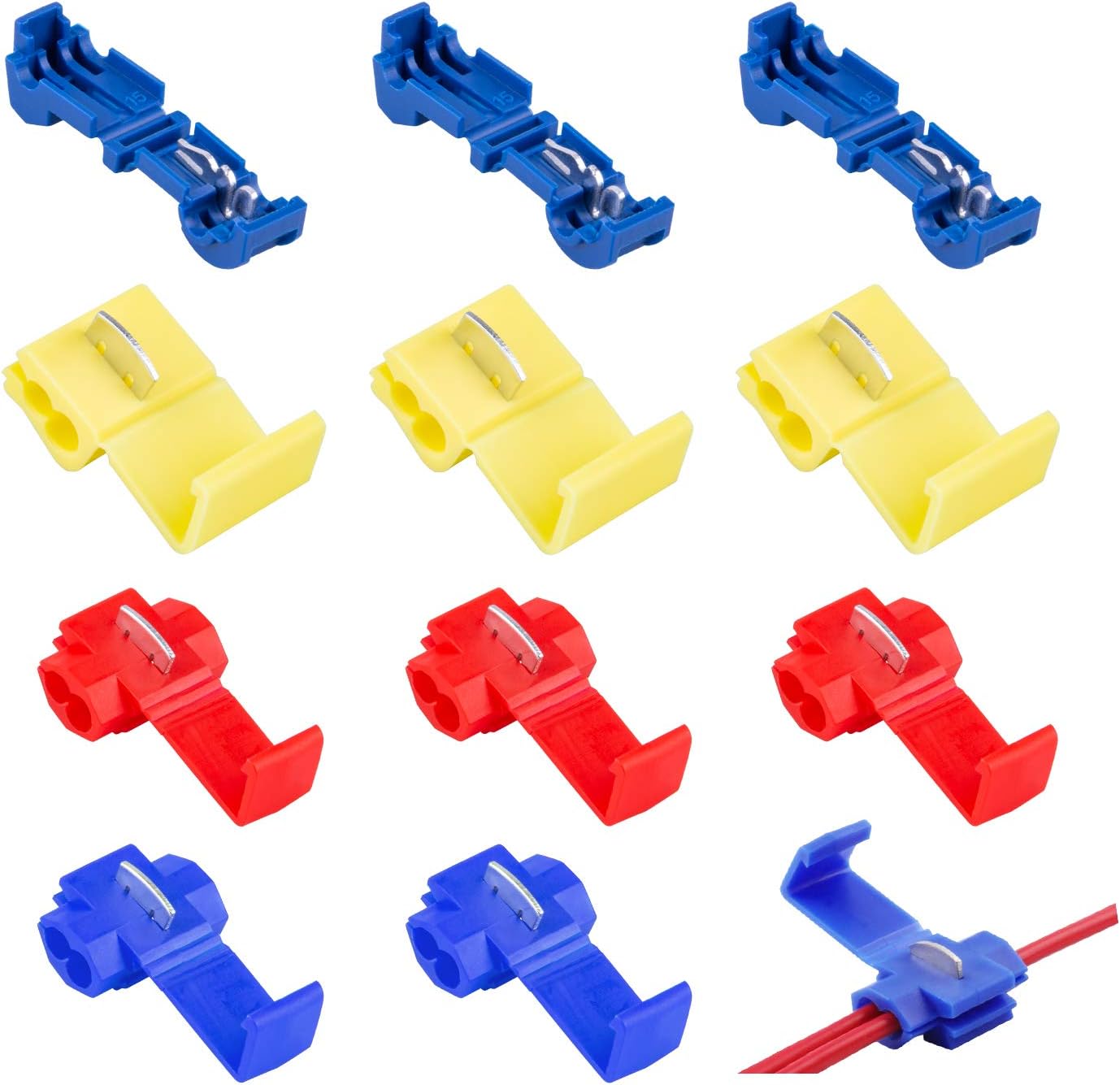 65 Pcs T-Tap Wire Connectors Quick Splice Terminals, Electrical ...