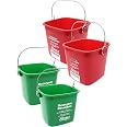 Amazon.com: Small Red and Green, Detergent and Sanitizing Bucket - 3 ...