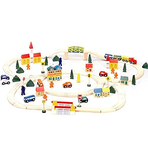 Conductor Carl TCON-201 100-Piece Train Track Town Starter Set Bulk ...