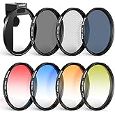 Amazon.com: NEEWER 67mm Clip On Variable ND2-32 Phone Lens Filter Kit, Phone Clip w/Threaded ...