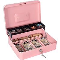 Amazon.com: Cash Box with Money Tray and Lock - Ideal Money Box for ...