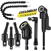 17pcs Flexible Drill Bit Extension, Include 3pcs Rotatable Socket Adapter 2pcs Hex Shank 105 ...