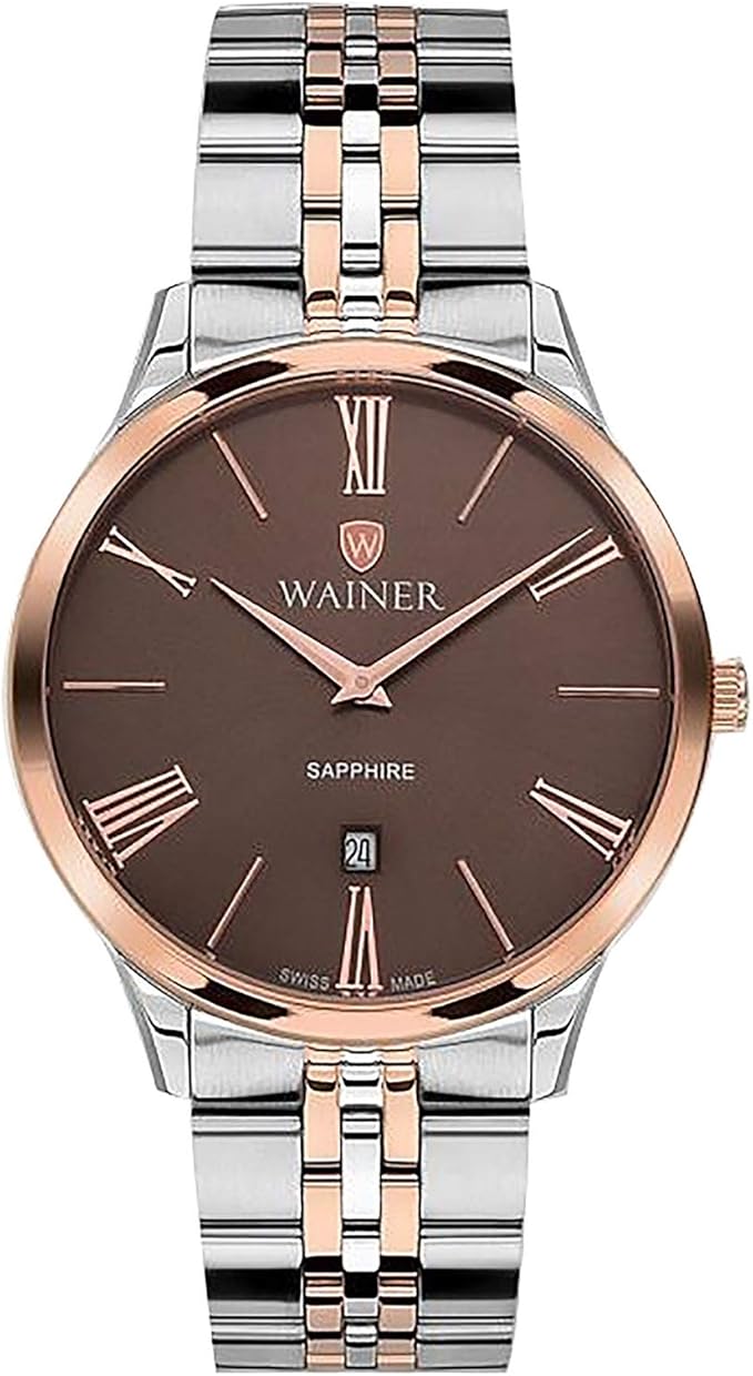 Wainer Men's Blue Dial Stainless Steel Band Watch - WA11811-A: Buy ...