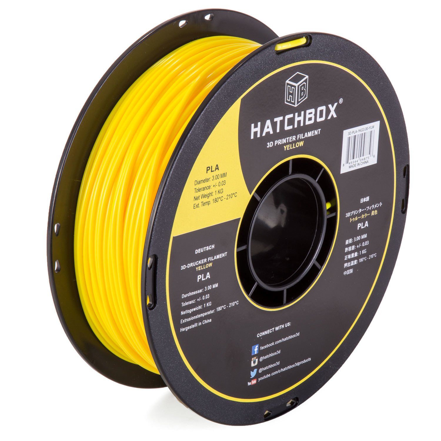 HATCHBOX PLA 3D Printer Filament, Dimensional Accuracy +/- 0.03 mm, 1 ...