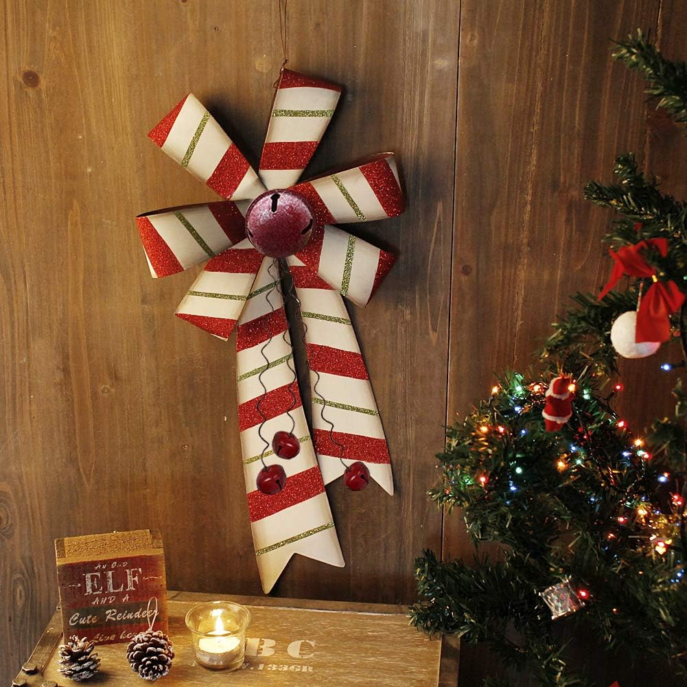 Metal Bow Wall Decor / 24 Silver Distressed Extra Large Bow Wall Decor ...