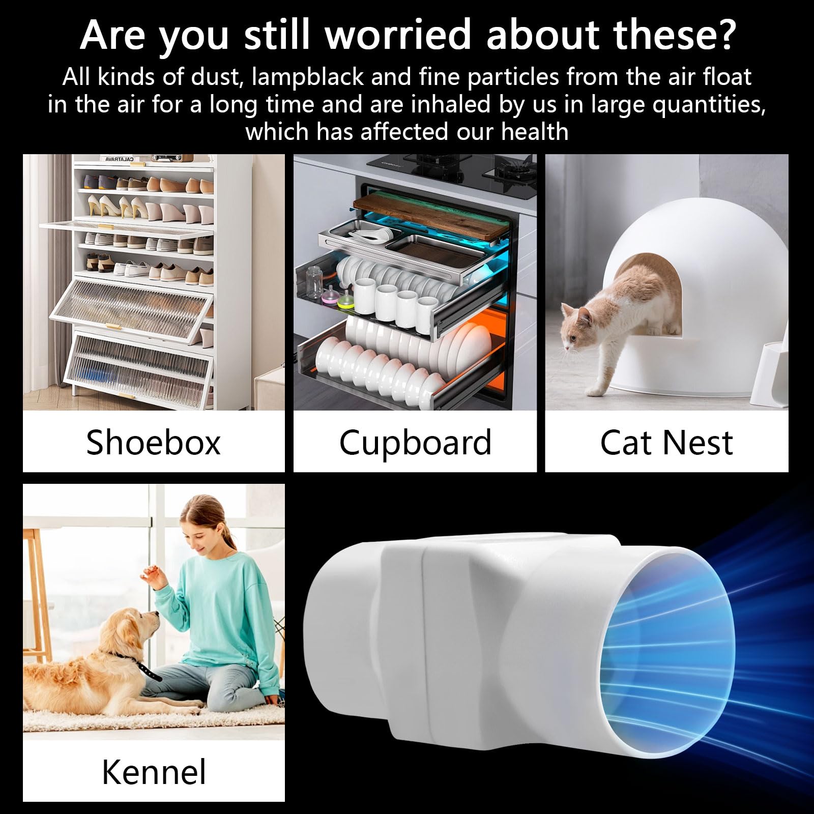 MissHoney 2 Inch Inline Fan, 12v Adjustable Speed, 22 CFM Duct Fan ...