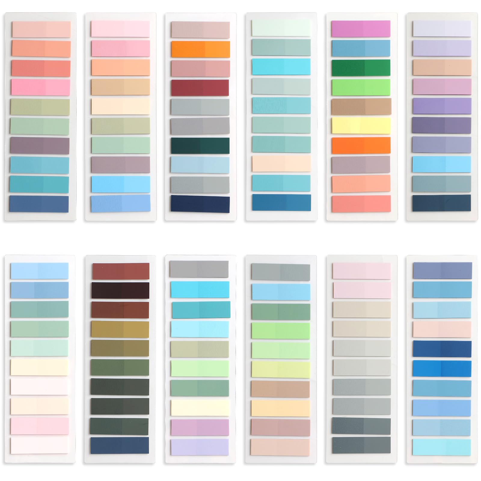 2400pcs Sticky Notes Tabs, 120 Colors Writable Page Markers - Book Tabs ...