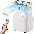 Amazon.com: Wiytamo 14,000 BTU Portable Air Conditioners for Room Up to 700 Sq.Ft, Cool, Heat ...