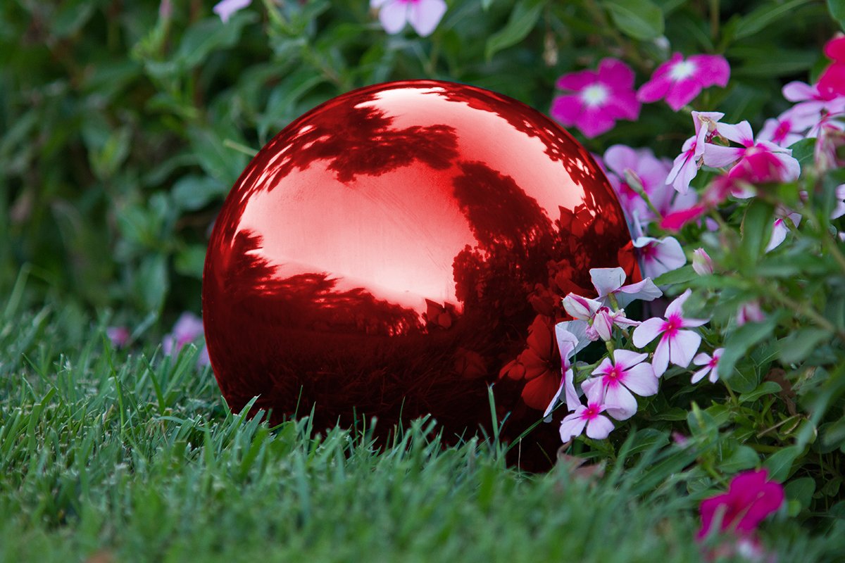Trademark Innovations Gazing Mirror Ball Stainless Steel 8 Trademark Innovations Gazing Mirror Ball Stainless Steel 8