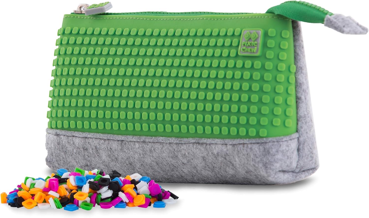 Pixie Crew Pencil Case grey/green with 100 Pixel – BigaMart