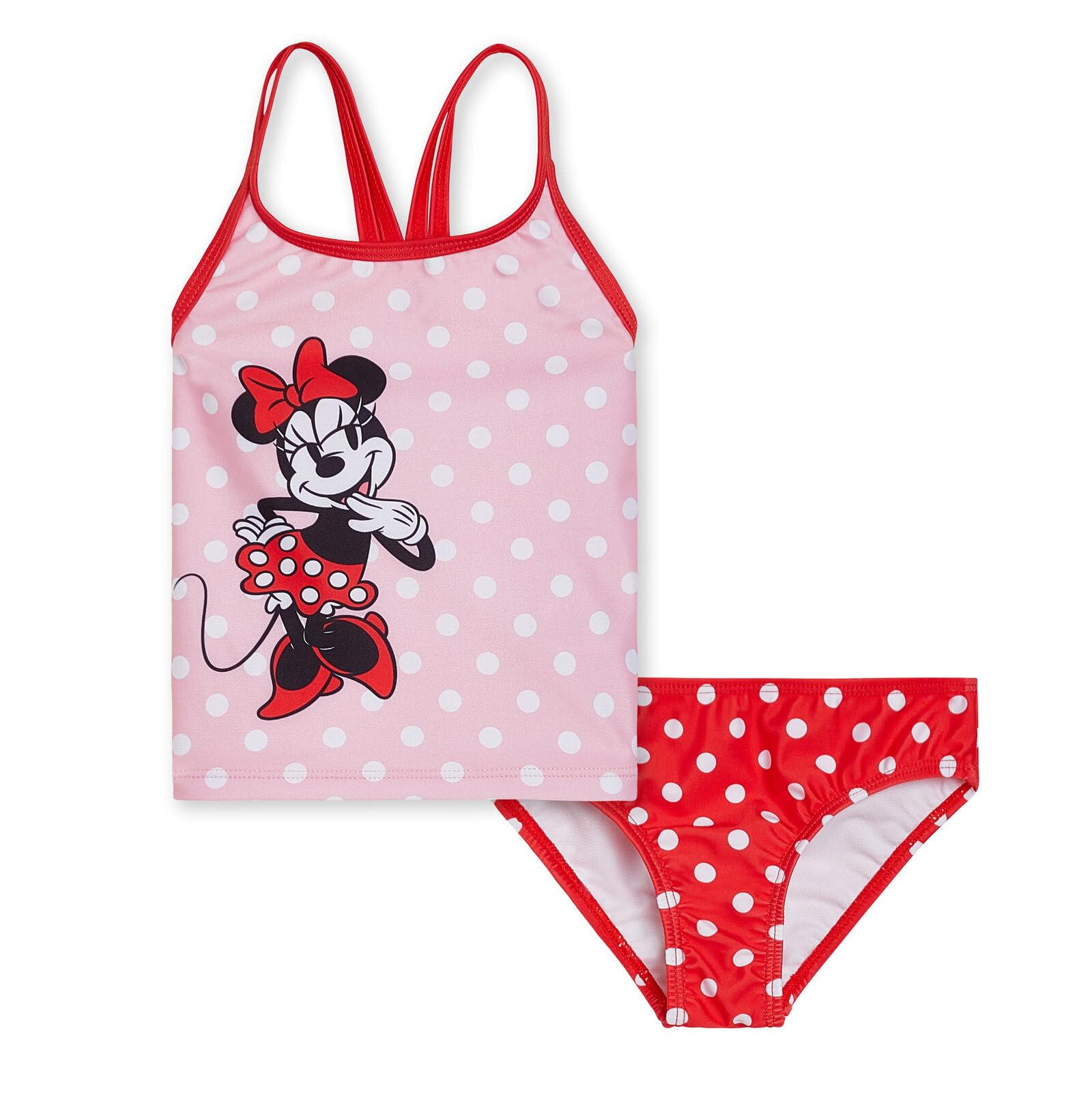 Disney Minnie Mouse Little Girls UPF 50+ Racerback Tankini Top and ...