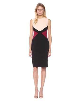 Calvin Klein Women's Color Block Sleevless Shift Dress at Amazon Women ...