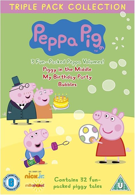 Peppa Pig: Piggy in The Middle/My Birthday Party/Bubbles (3 DVD ...