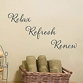 Amazon.com: MoharWall Relax Refresh Renew Quote Sink Decals Bathroom ...