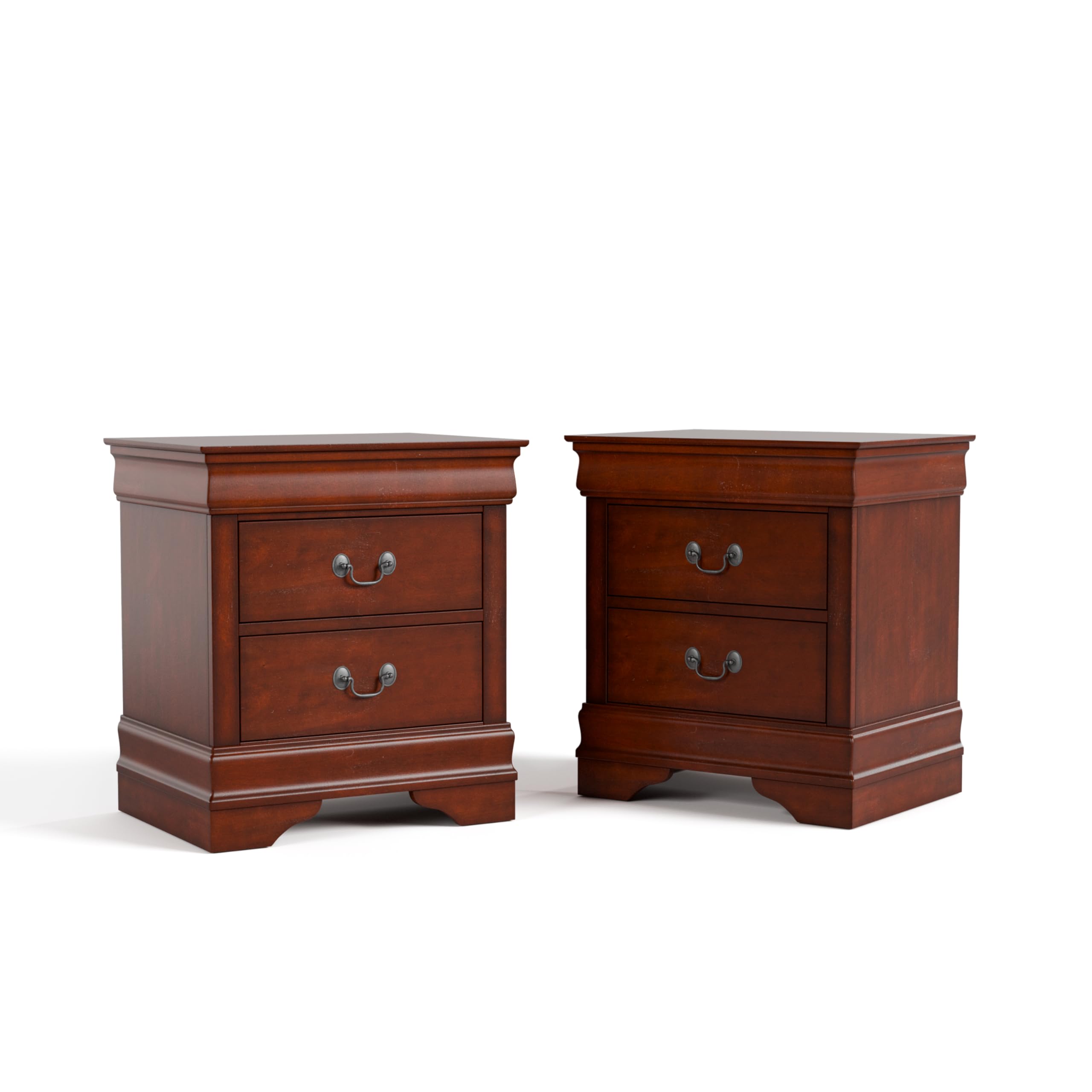 Furniture of America Arabella Traditional Solid Wood Nightstands Set of ...