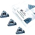 DelitonGude 10Pcs 16ER AG60 CNC Lathe Indexable Threading Carbide Insert Blade for Metal(16ER ...