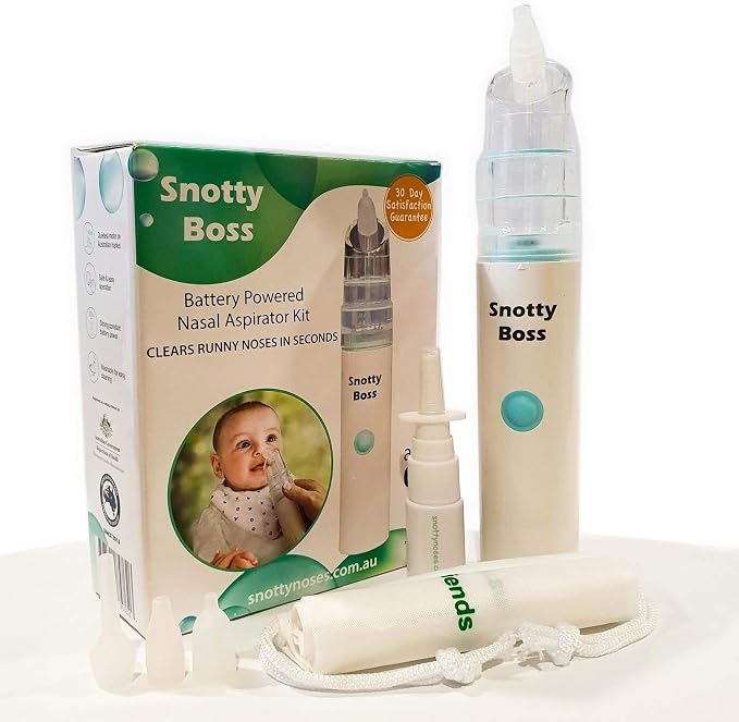 Nasal Aspirator Kit, Snotty Boss. Electric Suction to Clear Blocked or ...