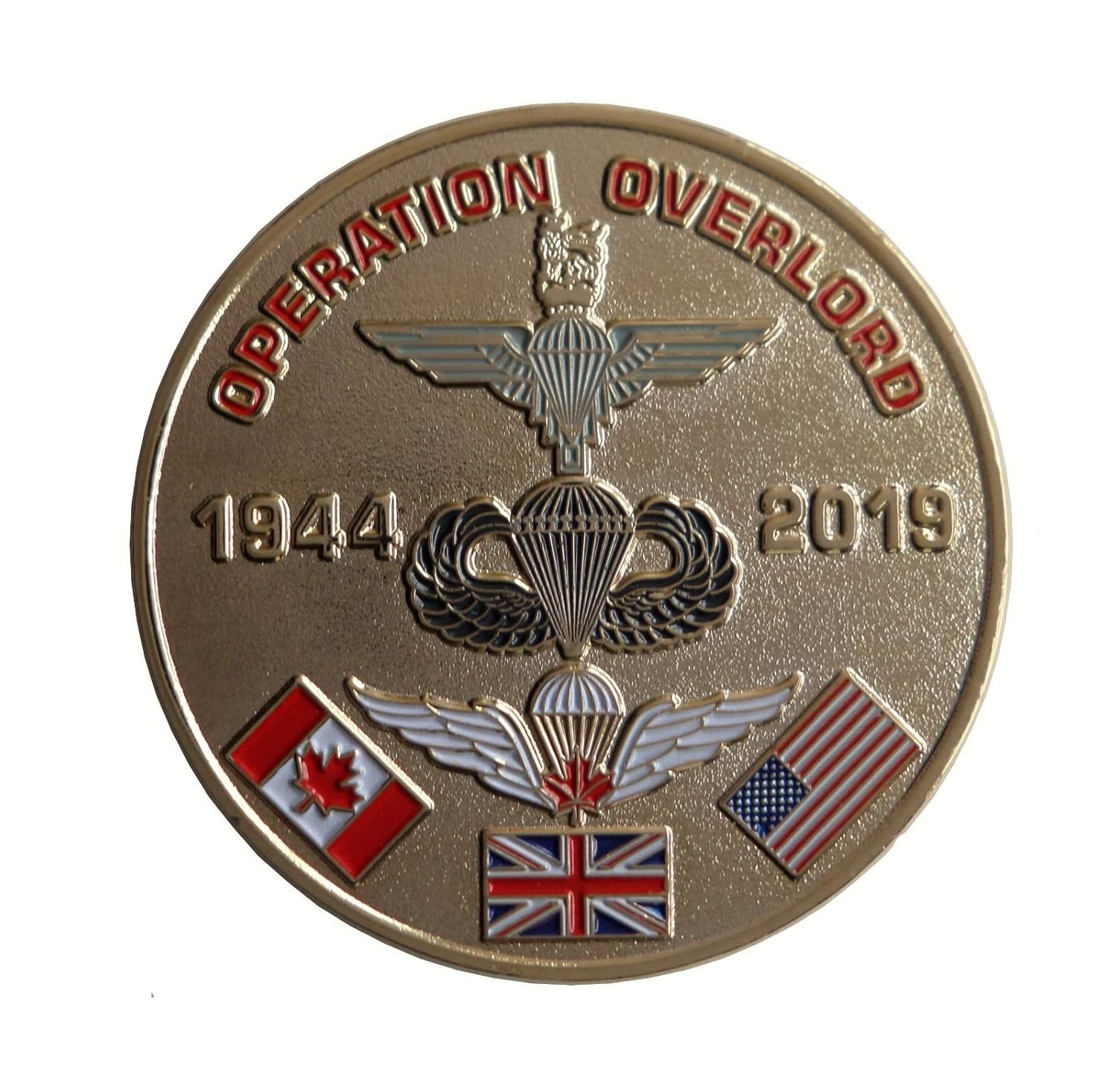 1000 Flags D-Day Landings Commemorative Coin Operation Overlord 75th ...