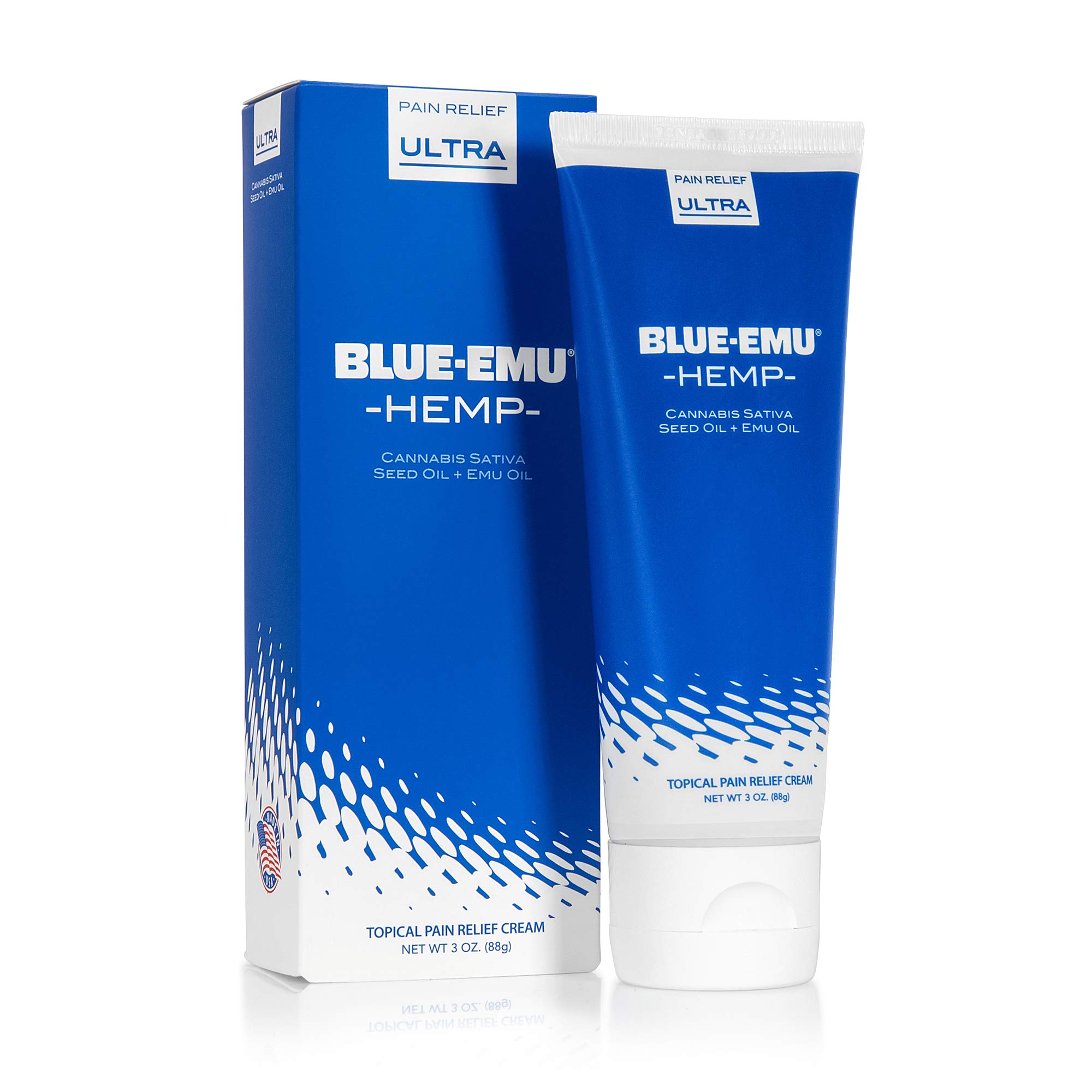 BLUE-EMU Ultra Hemp Arthritis Pain Relief Cream for Fast Joint & Muscle ...