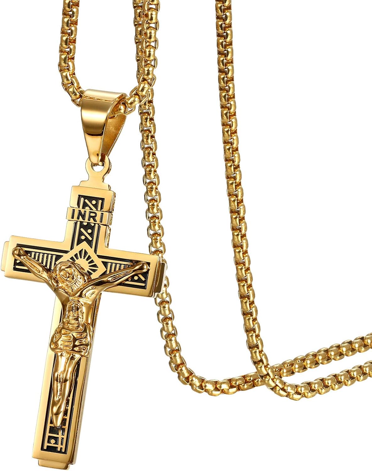 Jesus Kreuz Kette Gold